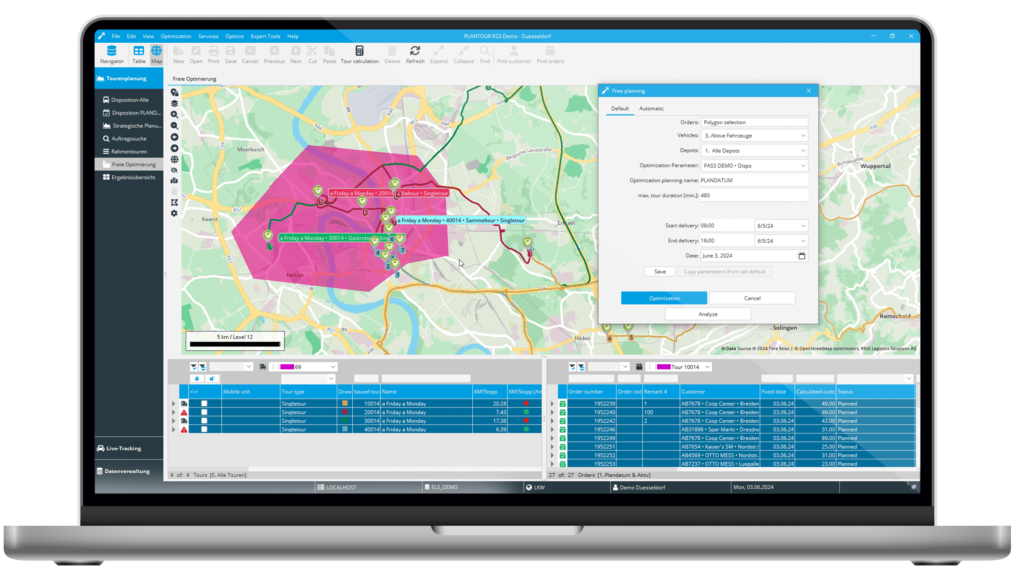 Route planning software intelligent route optimization