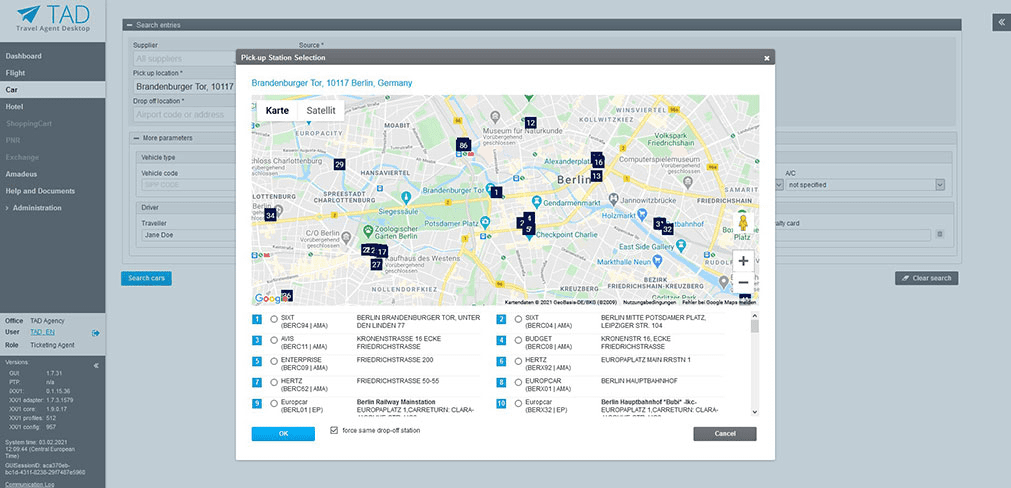 Travel agency software – Travel Agent Desktop (TAD)