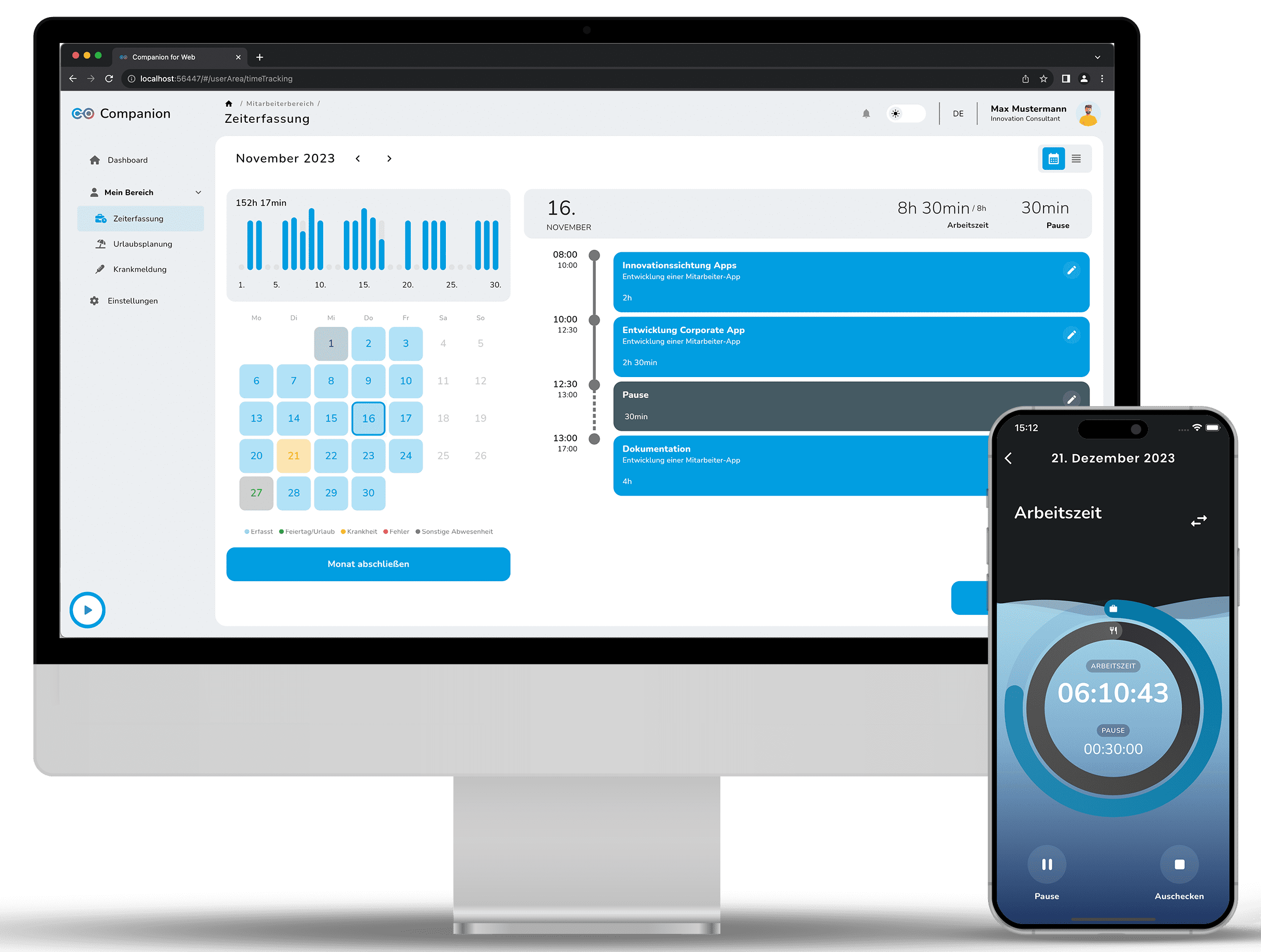 Time tracking software ᐅ Record working times quickly & easy